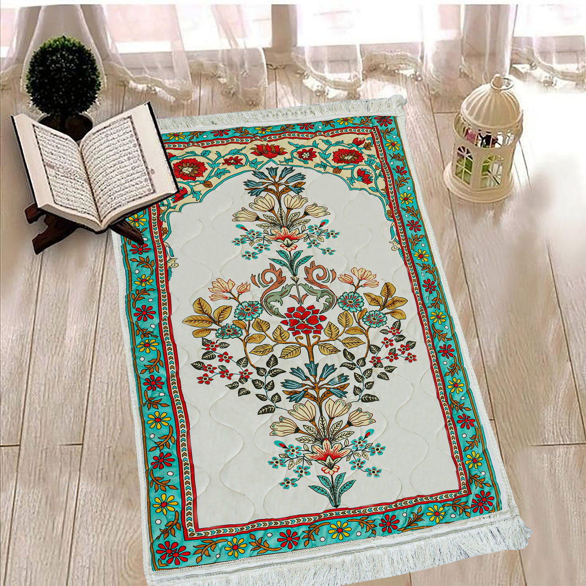 Velvet Prayer Mat Printed Jai Namaz Zink – Jazayn