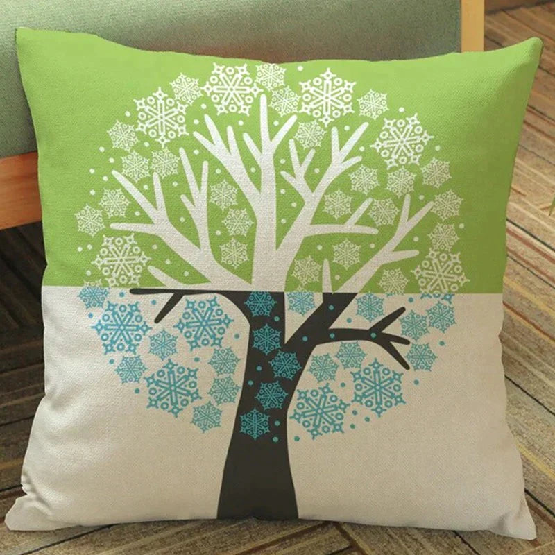 SNOWFLAKE FLOWER TREE CUSHION COVERS (PACK OF 3) – Jazayn